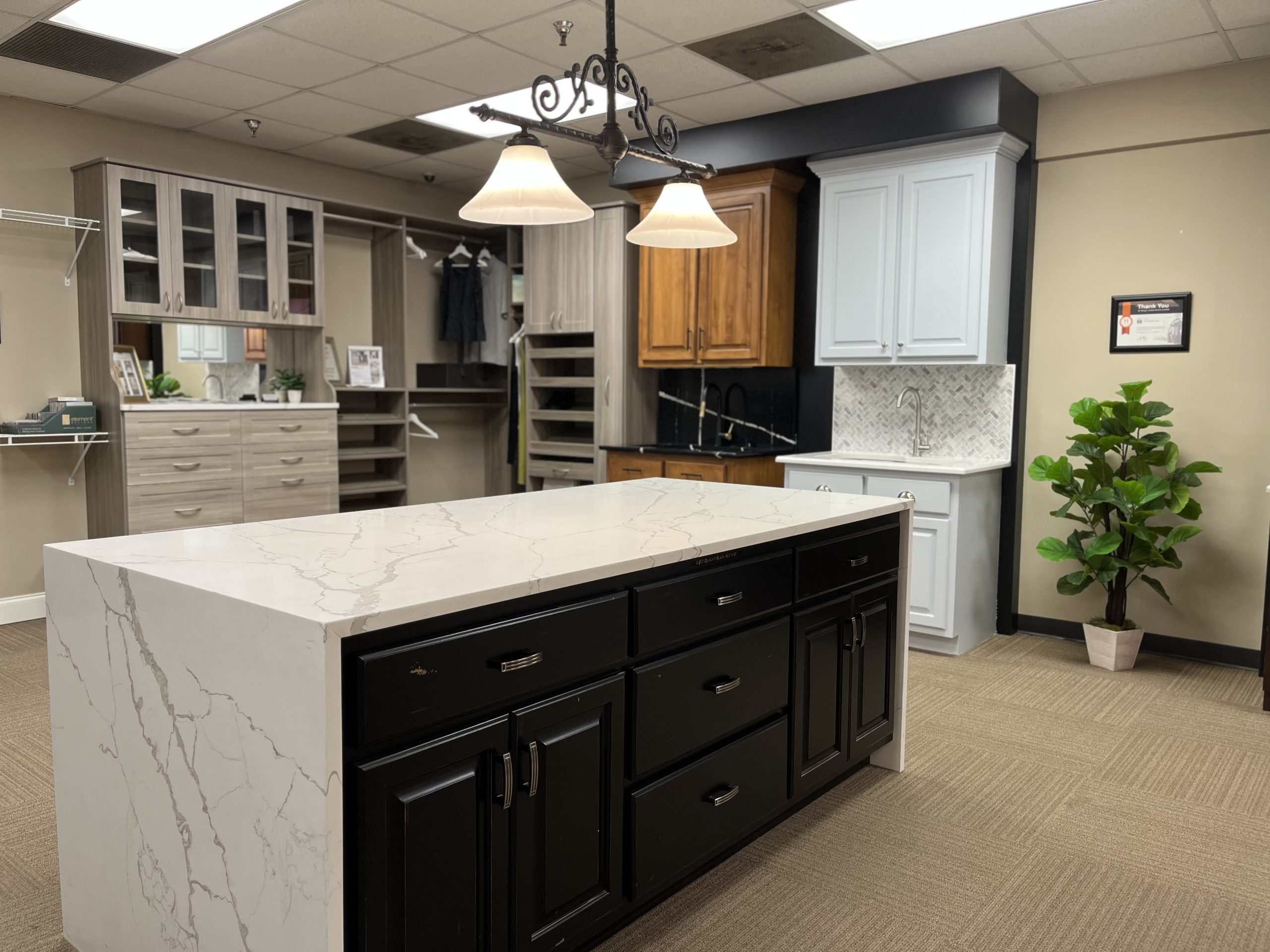 Designer showroom for countertops and custom closet ideas - Top South