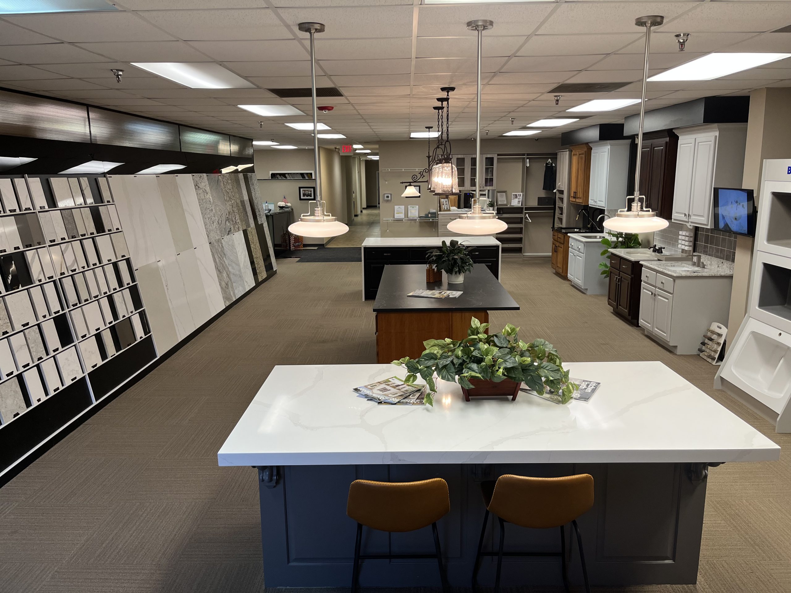 Designer showroom for countertops and custom closet ideas - Top South